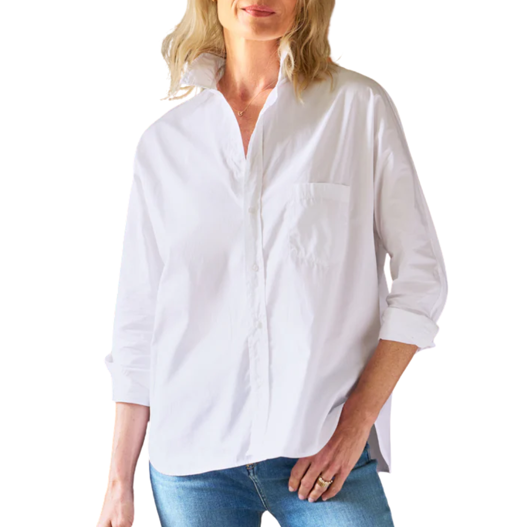 Oona Continuous Button-Up in White