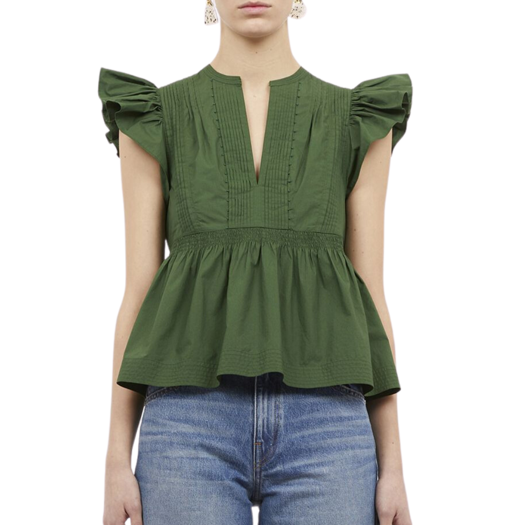 Ulla Johnson Luise Top in Juniper