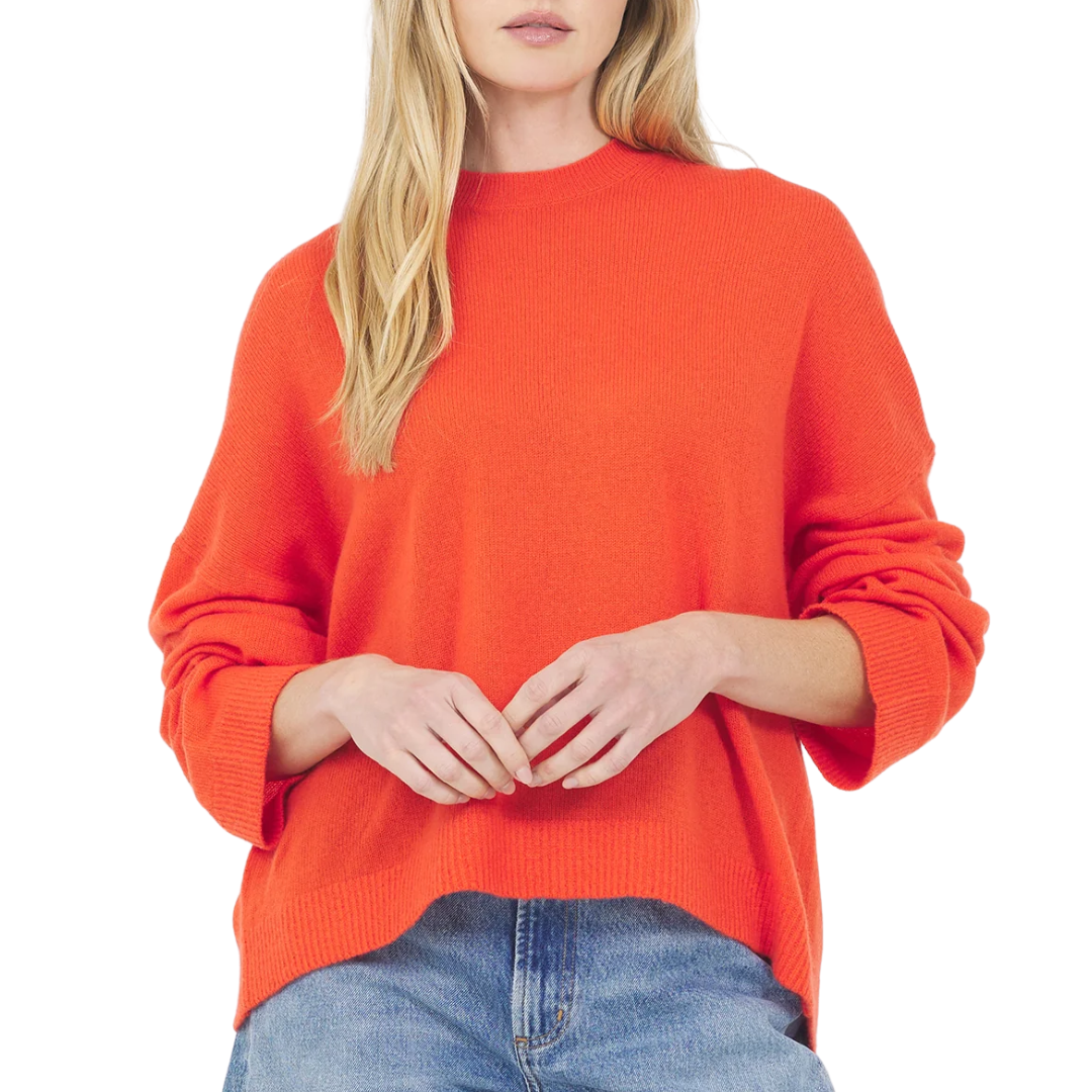Rhodes Cashmere Pullover in Aperol