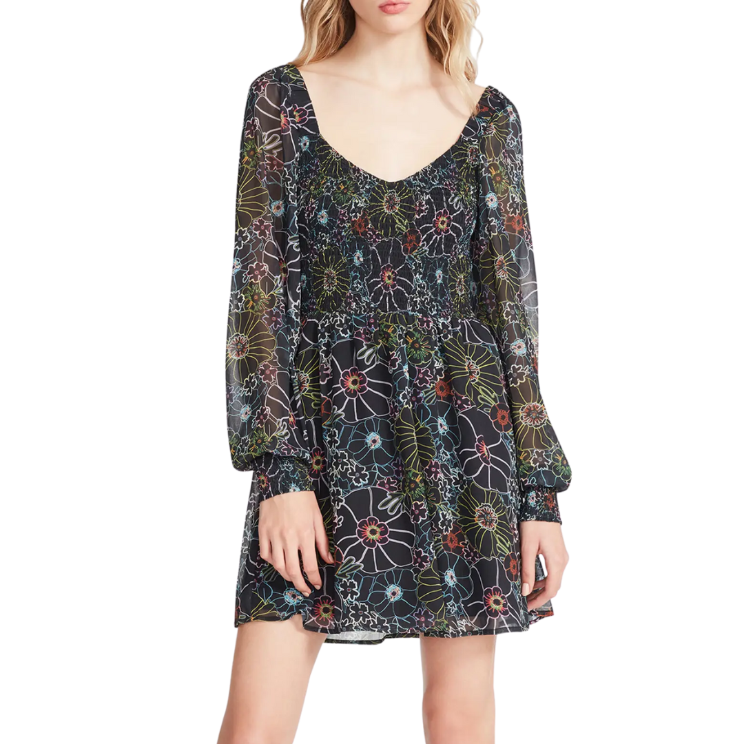 Steve Madden Color Me Lucky Dress in Black Multi