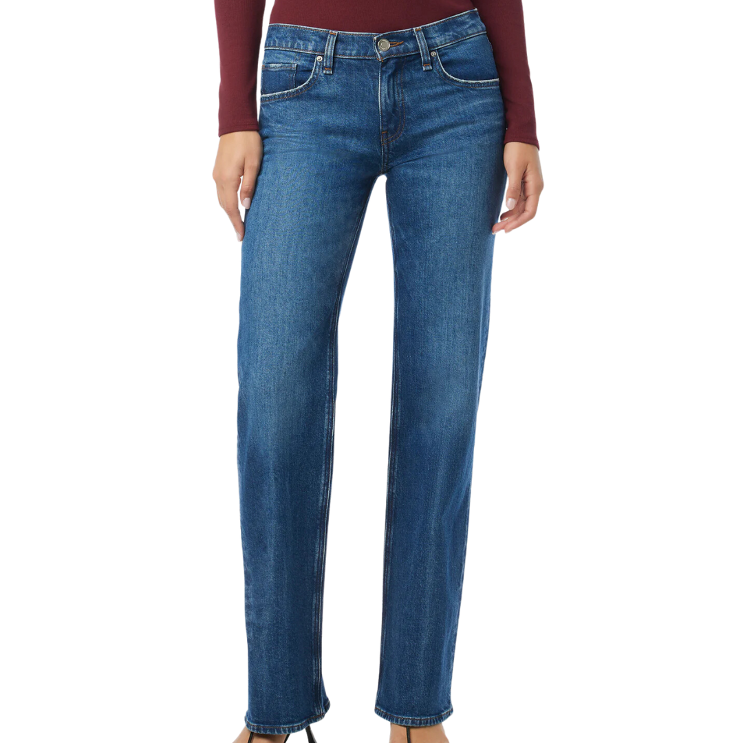 Hudson Kelli Low-Rise Straight Jean in Moon Walk